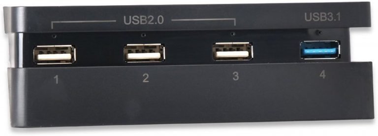 4 Port USB Hub for PS4 Slim Console (3 x USB 2.0, 1 x USB 3.0) | ADZ Gaming