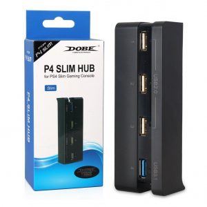 4 Port USB Hub for PS4 Slim Console (3 x USB 2.0, 1 x USB 3.0) - ADZ Gaming