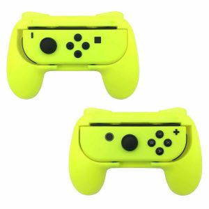 2 x Yellow Controller Grip Handles for Nintendo Switch Joy-Con - ADZ Gaming