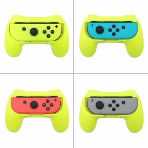2 x Yellow Controller Grip Handles for Nintendo Switch Joy-Con - ADZ Gaming