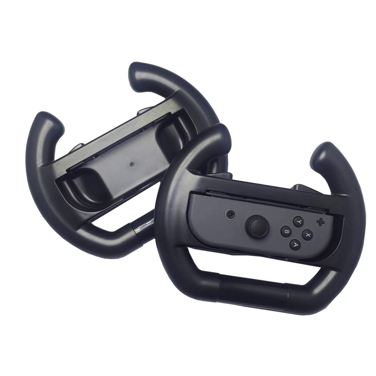 2 x Black Controller Racing Wheels for Nintendo Switch Joy-Con | ADZ Gaming
