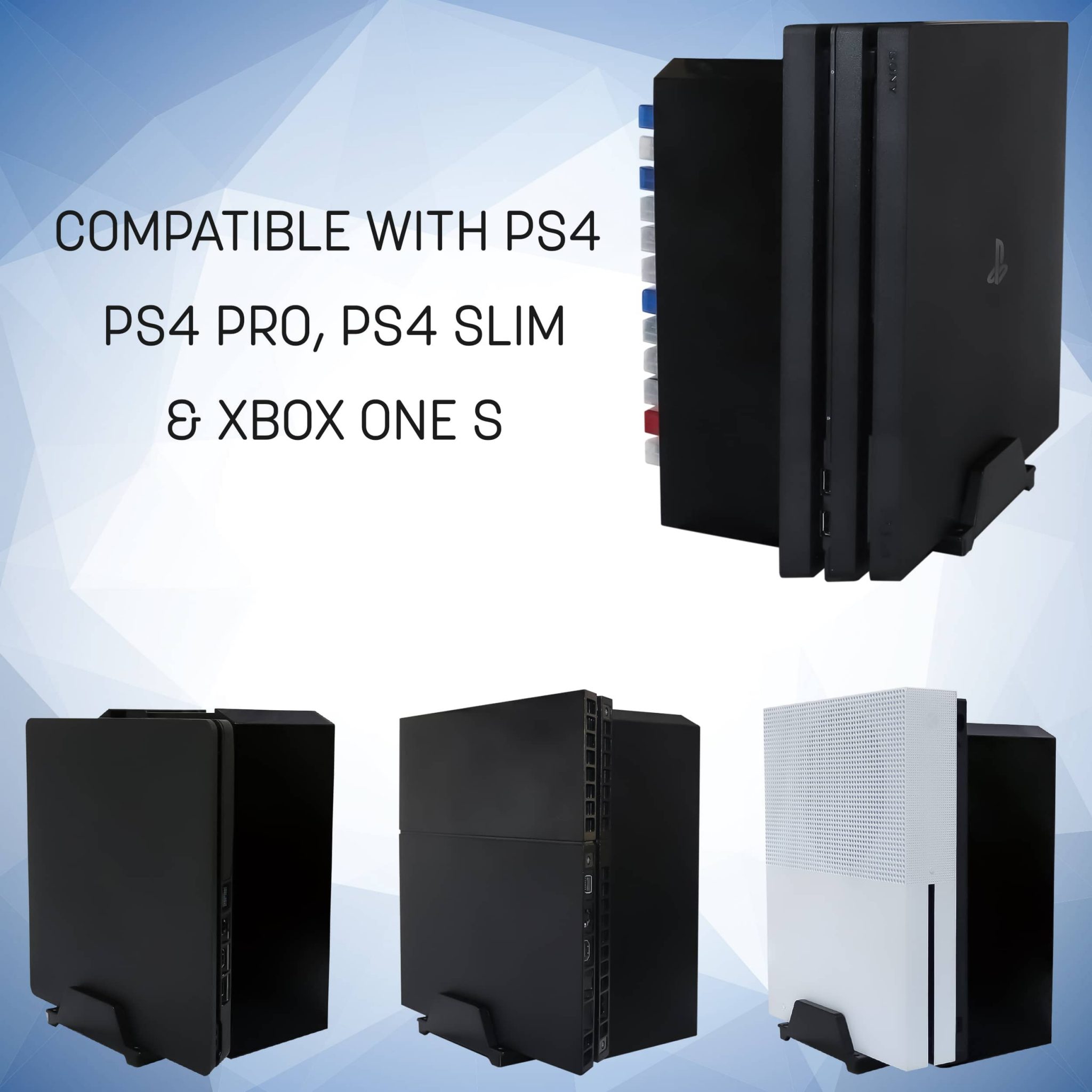 Universal Game Storage Tower and PS4 VR / Xbox One S Vertical Stand ...