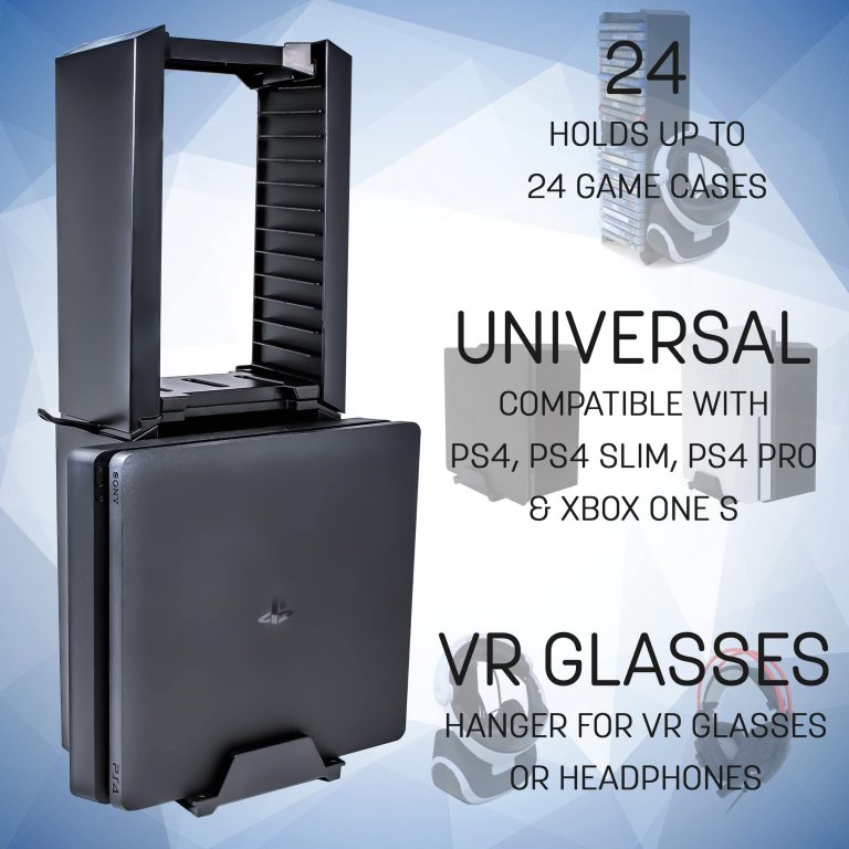 Universal Game Storage Tower and PS4 VR / Xbox One S Vertical Stand ...