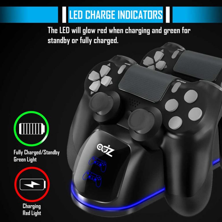 PS4 Controller Charging Dock Dual Controller Fast Charger with Light ...