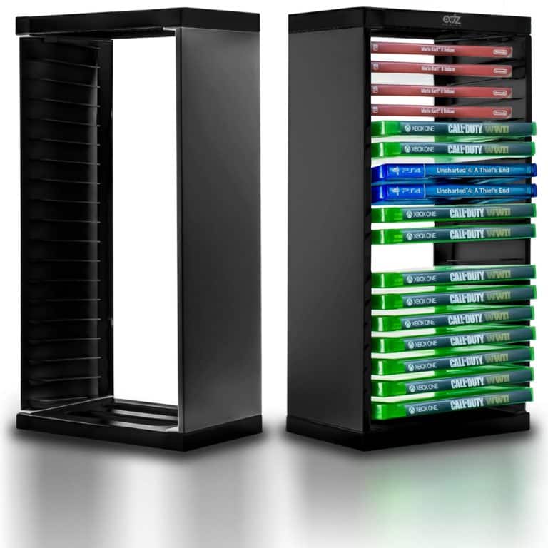 Black Game Storage Tower for Xbox / PS5 18 Discs - ADZ Gaming